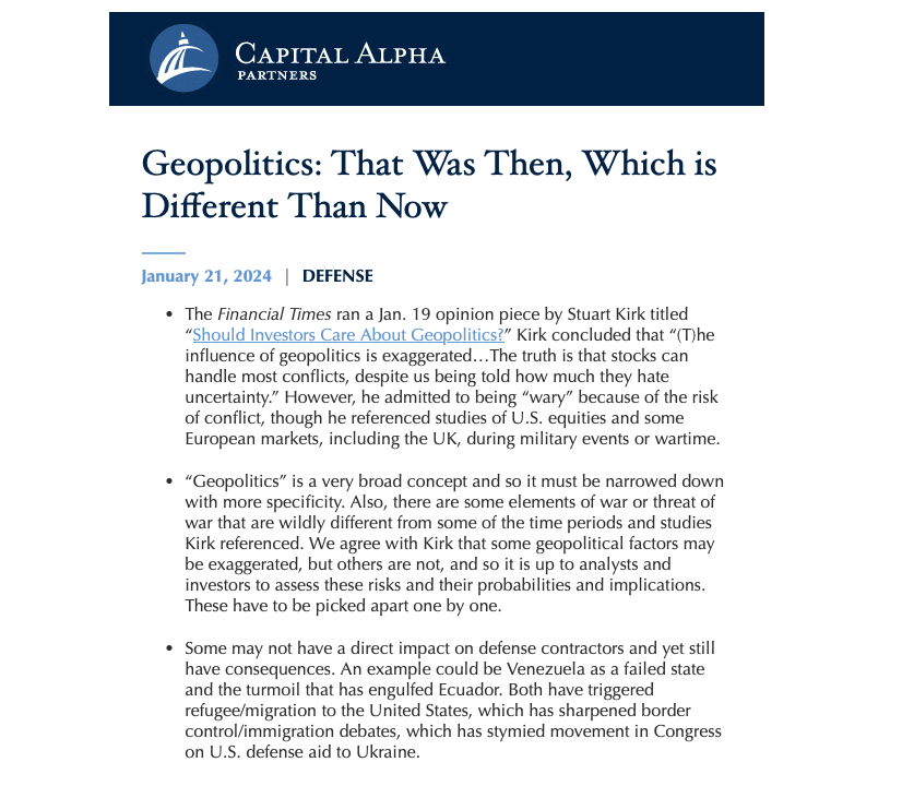 Defense & Aerospace Daily Podcast [Jan 22, 24] Byron Callan’s Week ...